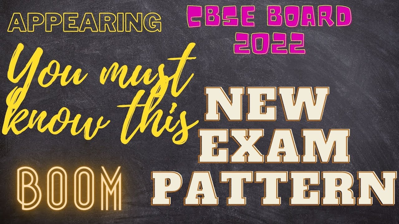 CBSE New Exam Pattern 2022 #Board2022 - YouTube
