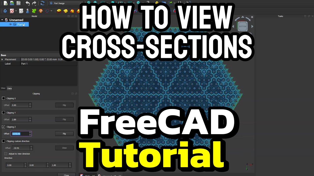 How to View Cross Sections of 3D Models in Freecad 1.0.2 | One Minute ...