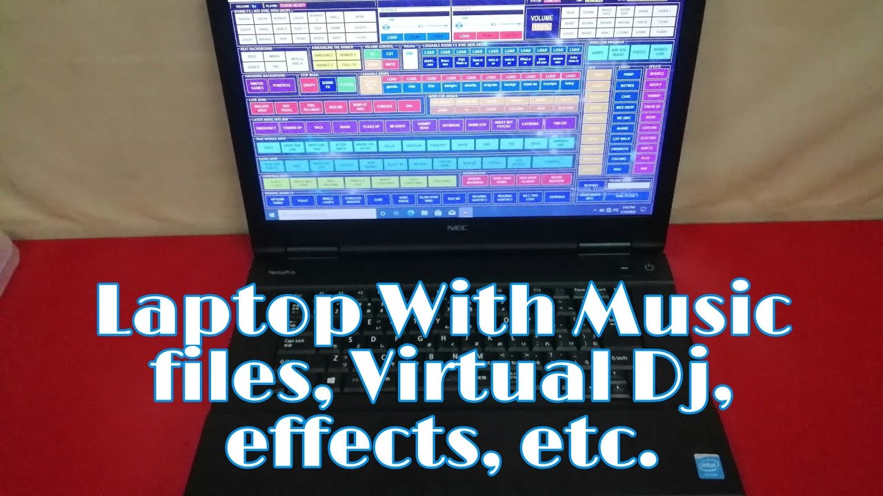 LAPTOP WITH MUSIC FILES, VIRTUAL DJ, EFFECTS, ETC. - YouTube