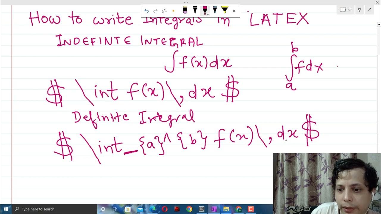 How To Write Integrals In Latex - Youtube