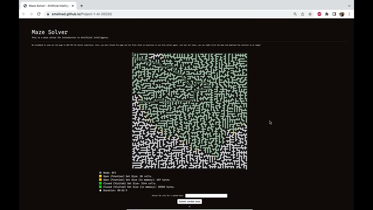 Algoritmos de búsqueda para resolver laberintos - YouTube
