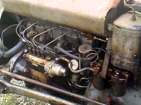 Warm start of the ferguson TE-F 20c Diesel - YouTube