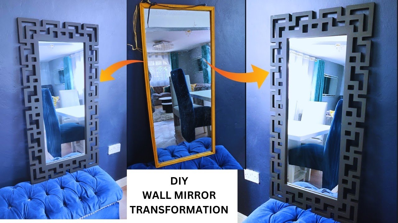 DIY WALL MIRROR~wall mirror transformation. - YouTube