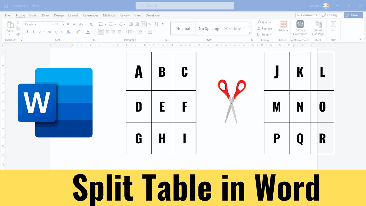 How To Split Table In Word MS Word YouTube How To Split Table In Word MS Word YouTube