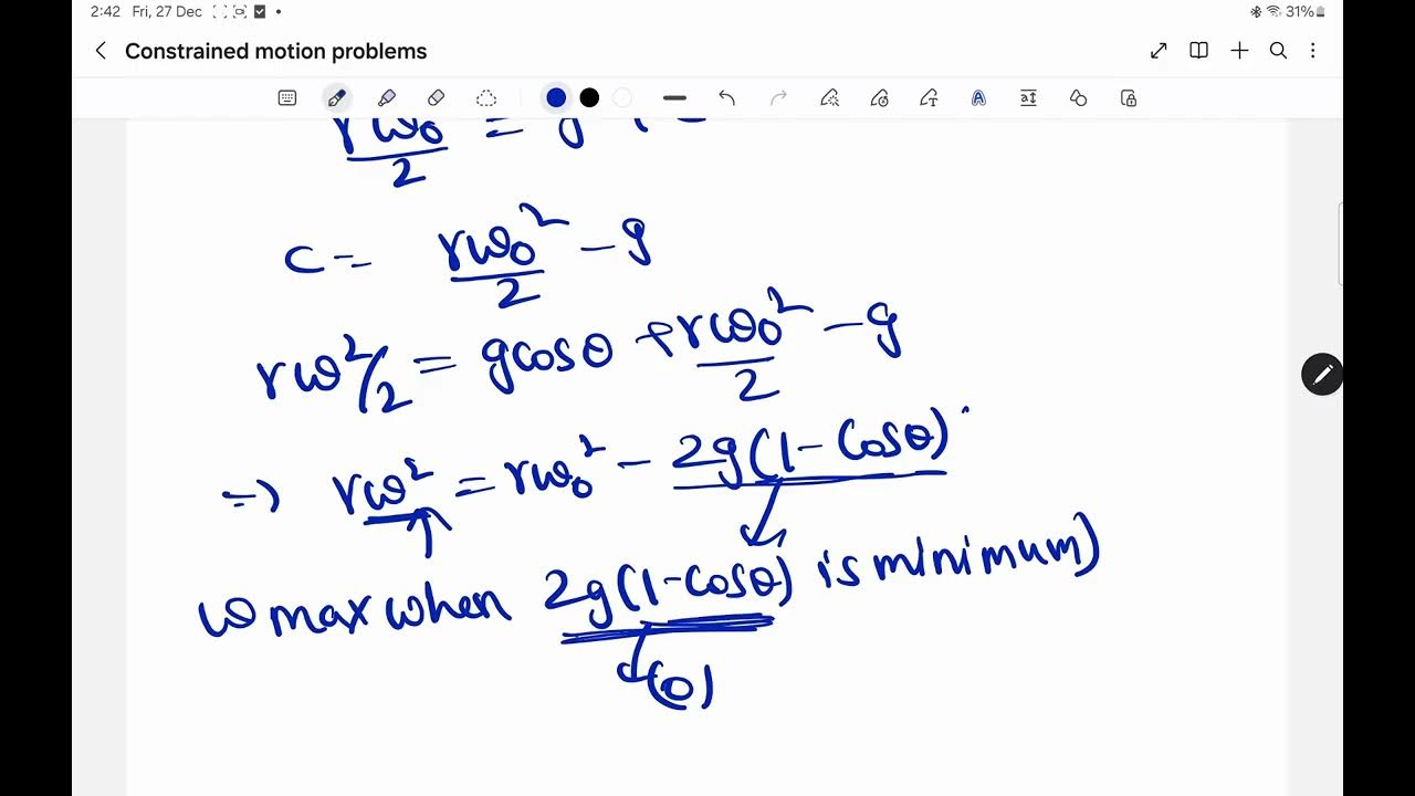 constrained motion Basic problem Dynamics - YouTube