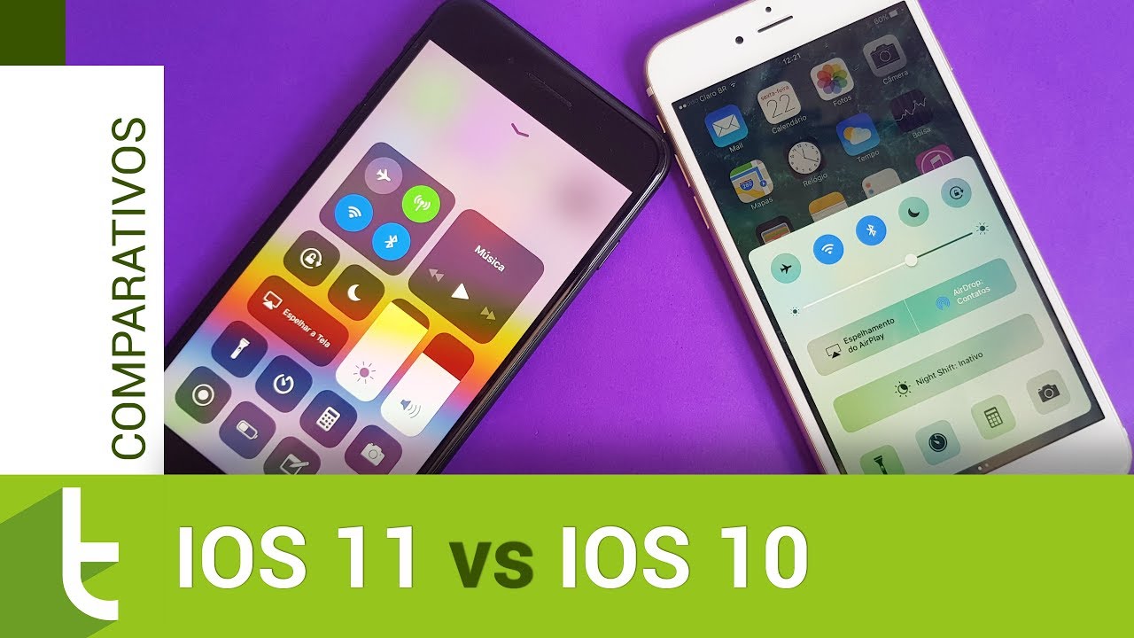 Apple iOS 11 vs iOS 10 | Comparativo do TudoCelular - YouTube