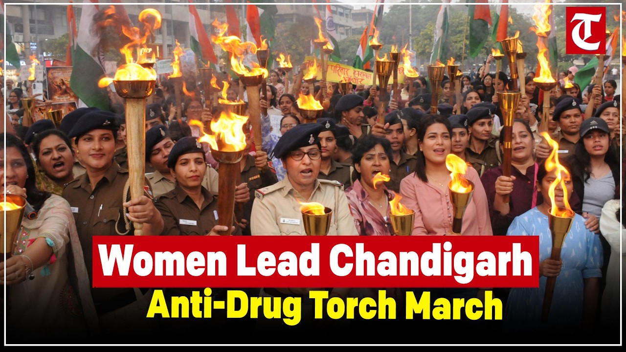 Chandigarh Women Torch March Against Drugs at Sector 17 | Youth ...