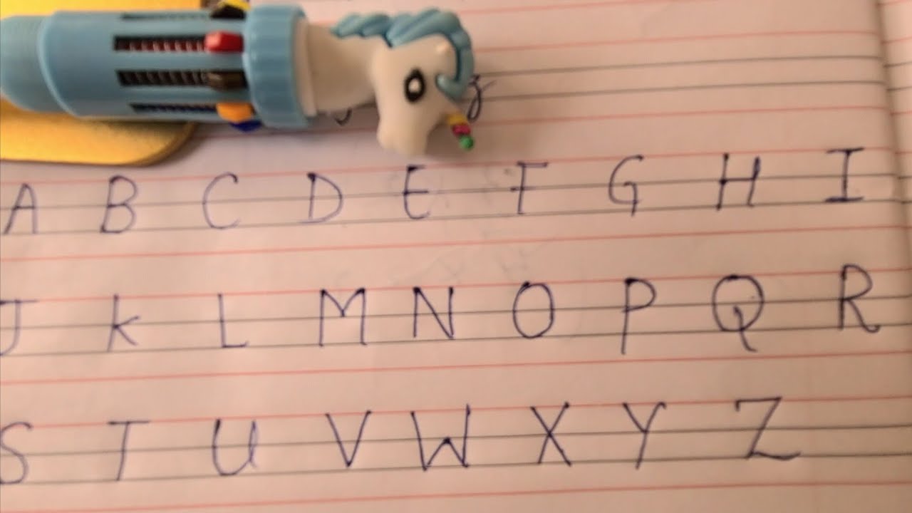 How to write ABCD in four lines book CAPITAL letters English Alphabets ...