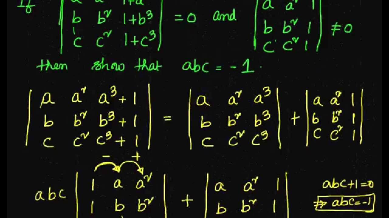 Matrices Determinants - Example 5 - YouTube