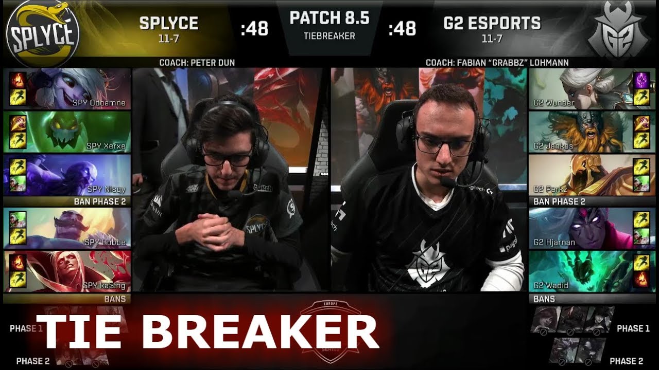 Splyce vs G2 eSports | Tie Breaker S8 EU LCS Spring 2018 | SPY vs G2 W9D2 - YouTube