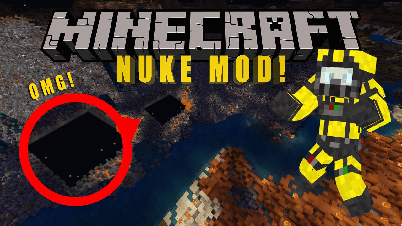 Minecraft | Nuke Mod Fun (Village Destruction!) - YouTube