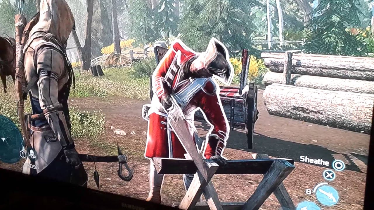 AC3: Redcoat sawing and being creepy - YouTube
