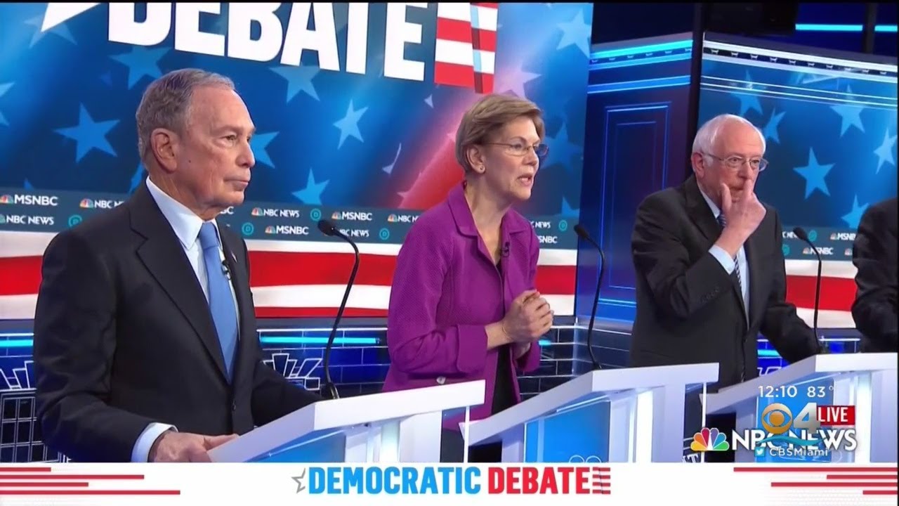 Presidential Debate Focuses On Mike Bloomberg - YouTube