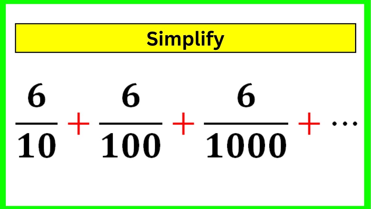 🔴International Mathematics Competition | Tricks For Adding Infinite ...