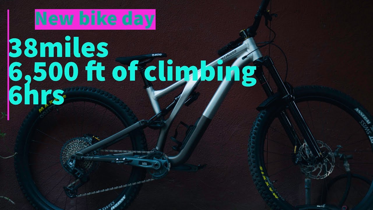 New Bike Day: 6,500ft of climbing with a 40lb bike - YouTube