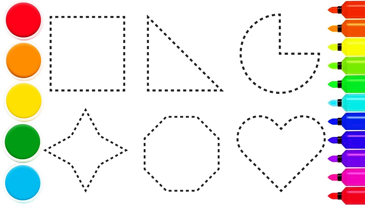 How to draw simple 2d geometric shapes | step by step - YouTube