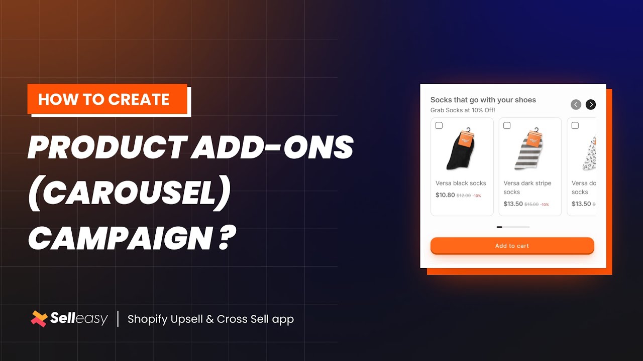 How to create a Product add-ons (Carousel) campaign? - YouTube