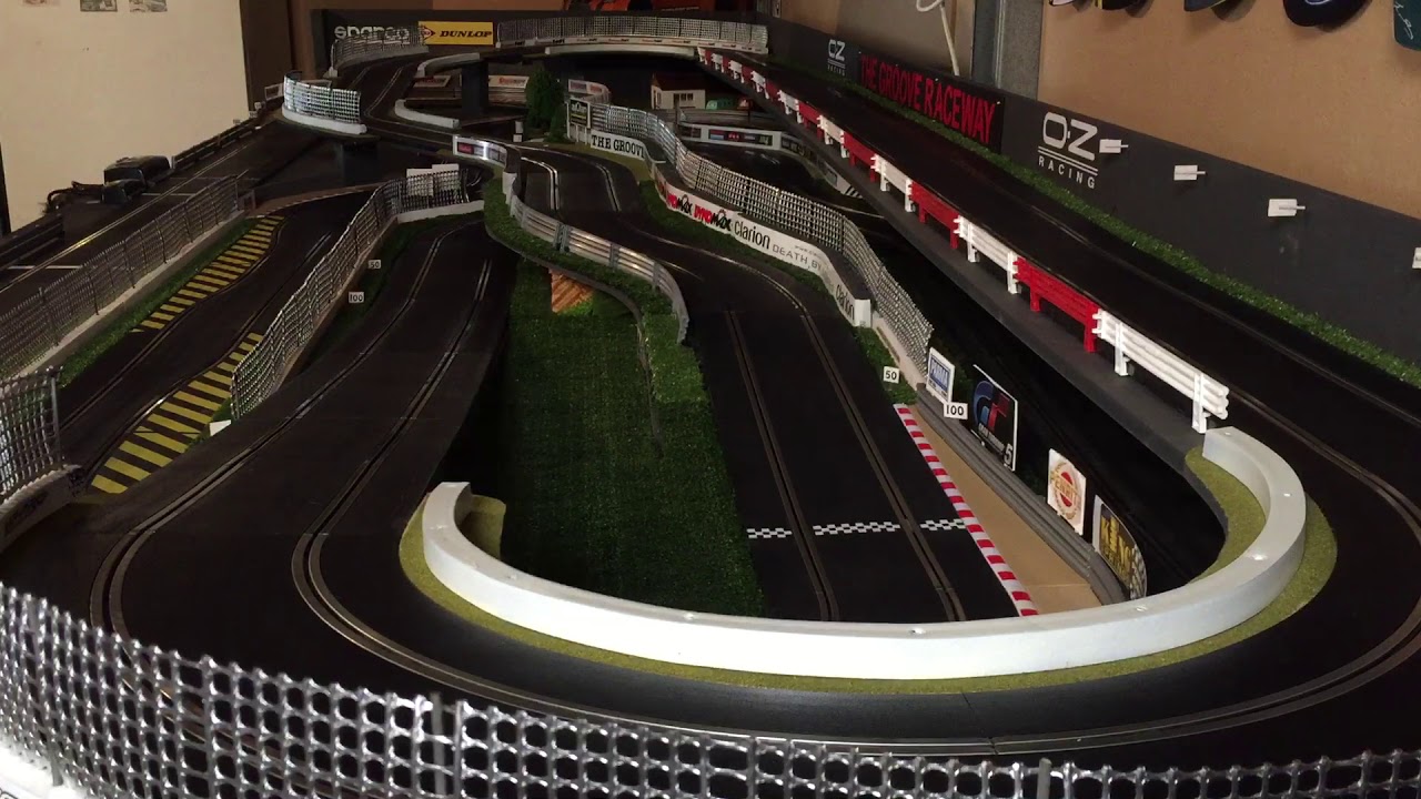 THE GROOVE RACEWAY scalextric slot car track - YouTube