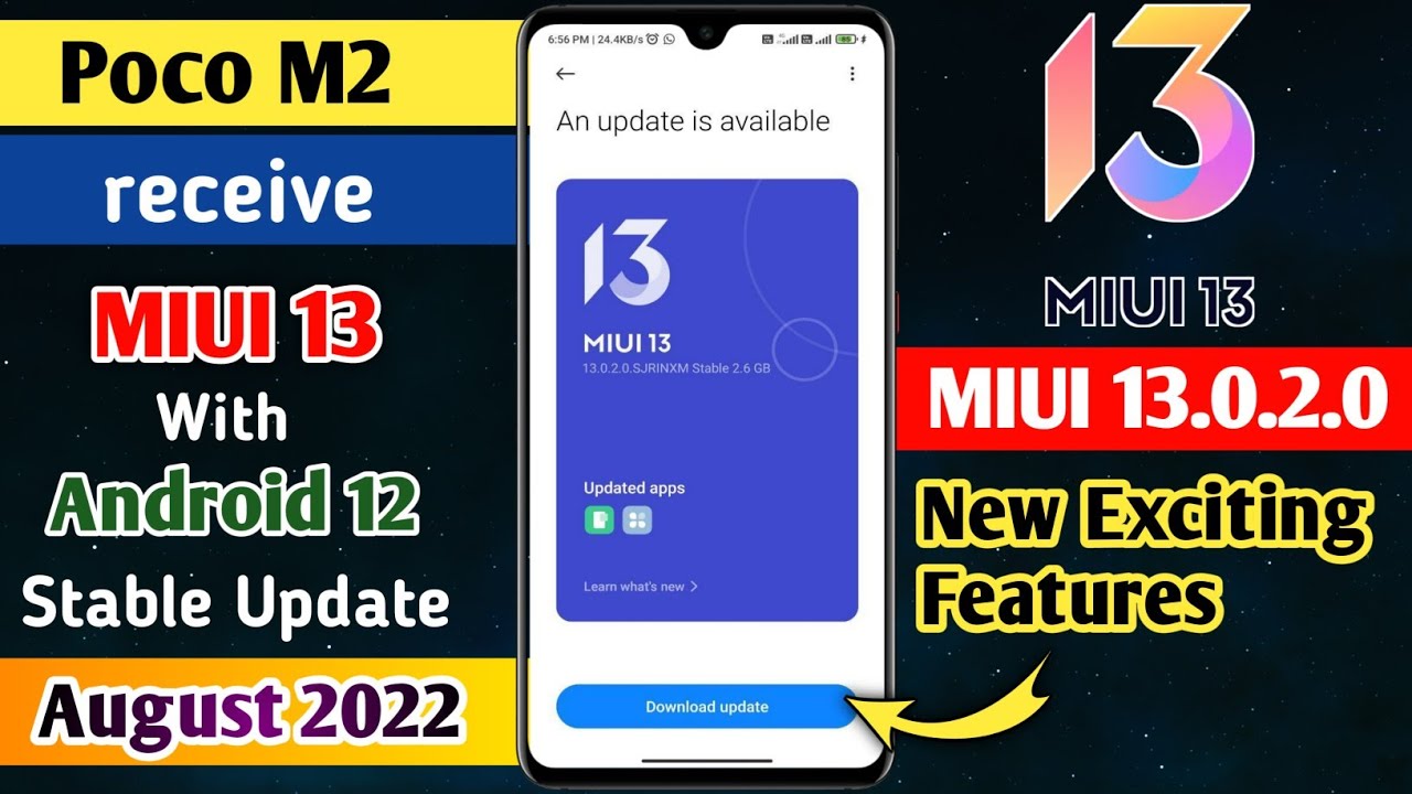 Poco M2 MIUI 13 with Android 12 Stable Update August 2022 |Poco M2 MIUI ...