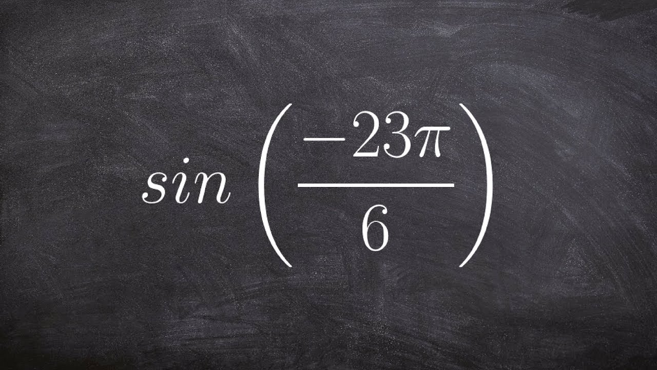 Learn how to use period as an aide to evaluate sine for a negative ...