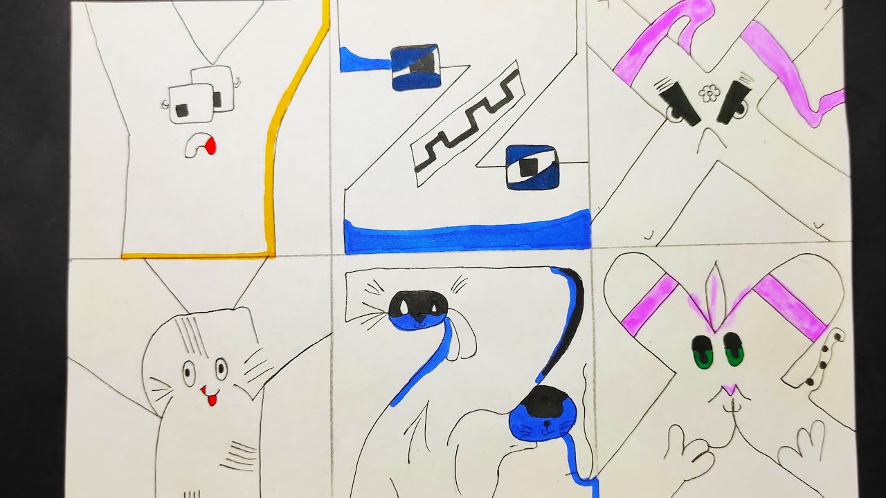 Drawing Alphabet Lore Family Cats X Y Z / Humanized Alphabet Lore - YouTube