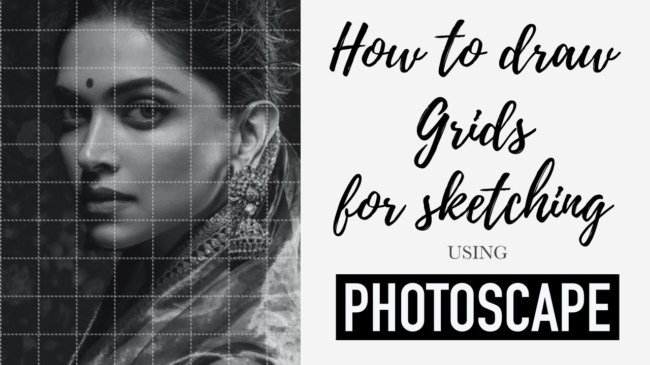 How to Draw Grids for Sketching using Photoscape | Sketching Tutorial ...