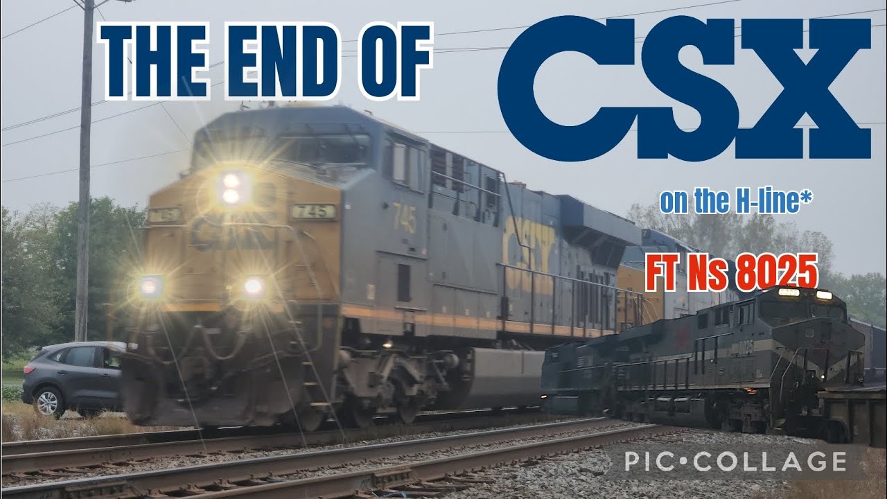 THE END OF CSX (on the NS Harrisburg Line) | The Last CSX M371, E748 ...