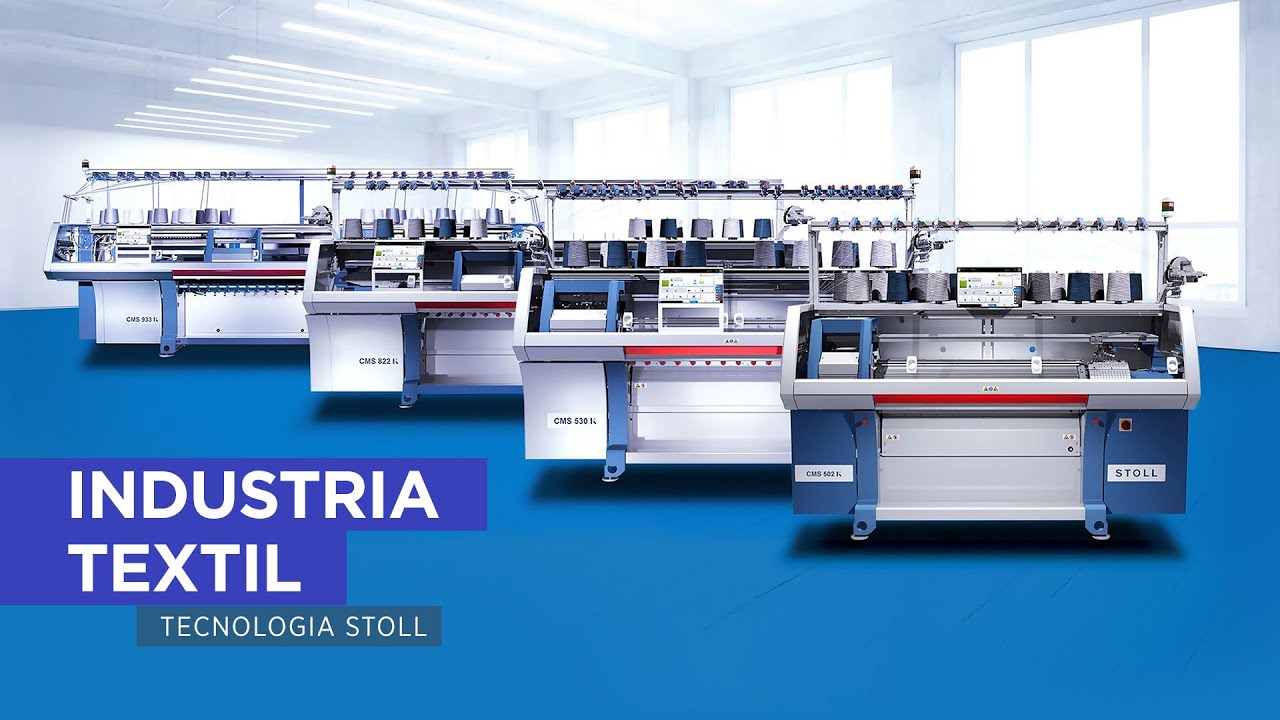 Industria Textil. Tecnología alemana Stoll. Máquinas de tejido de punto ...