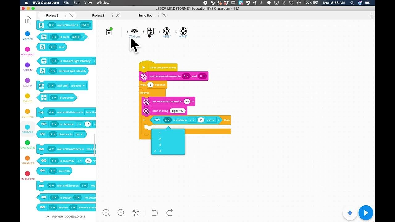 EV3: First Sumobot Program - YouTube