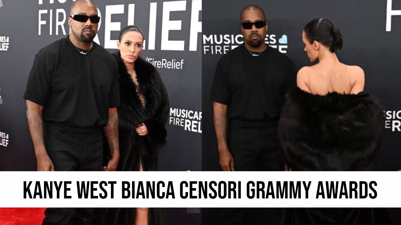 Kanye West Bianca Censori Grammy Awards - YouTube