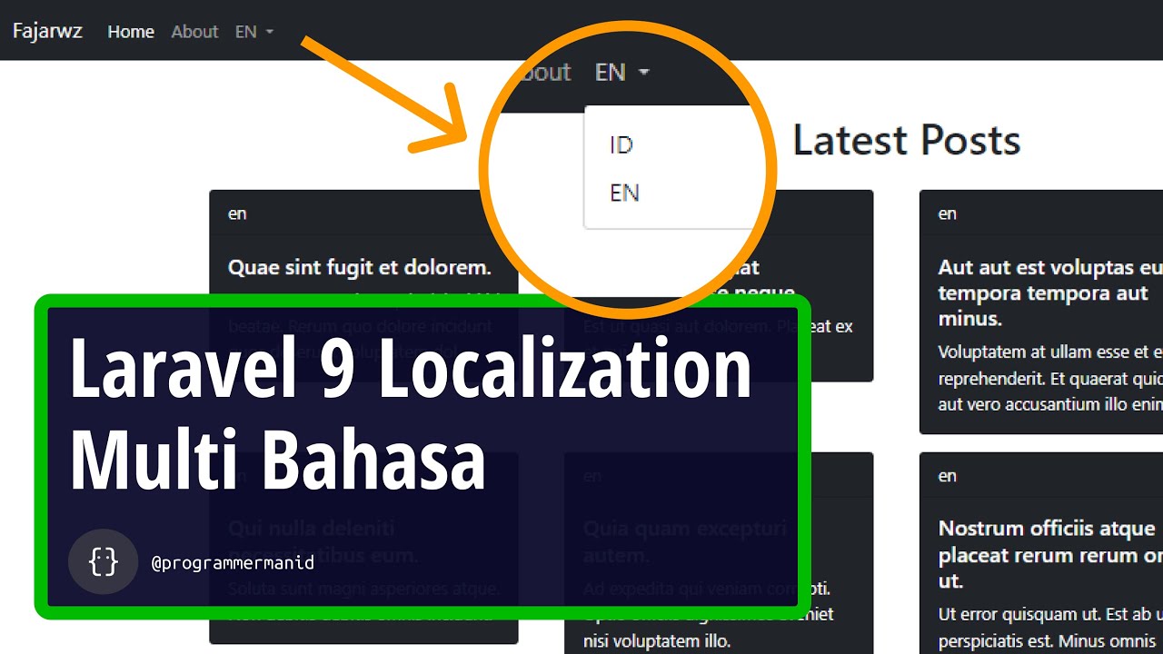 Tutorial Laravel 9 Localization Blog Multi Bahasa Dengan Contoh Repo 3512