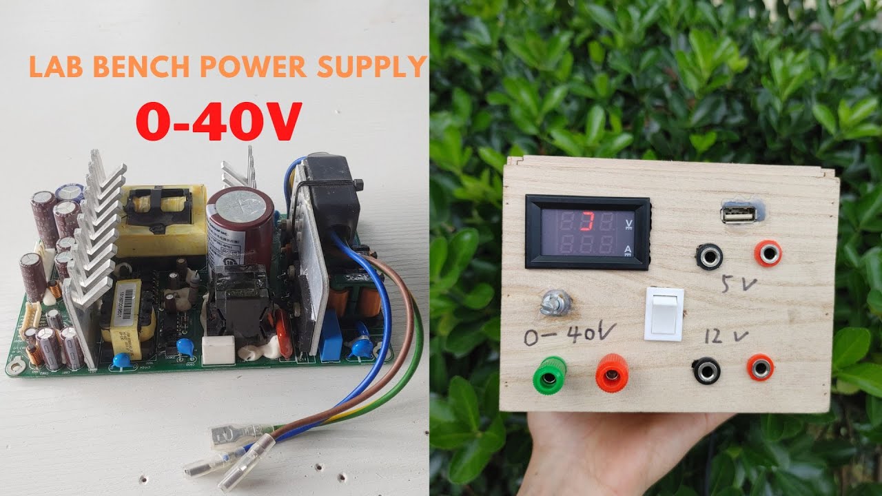 DIY Making a Laboratory Power Supply，0-40V可调，制作改造多用途电源 - YouTube