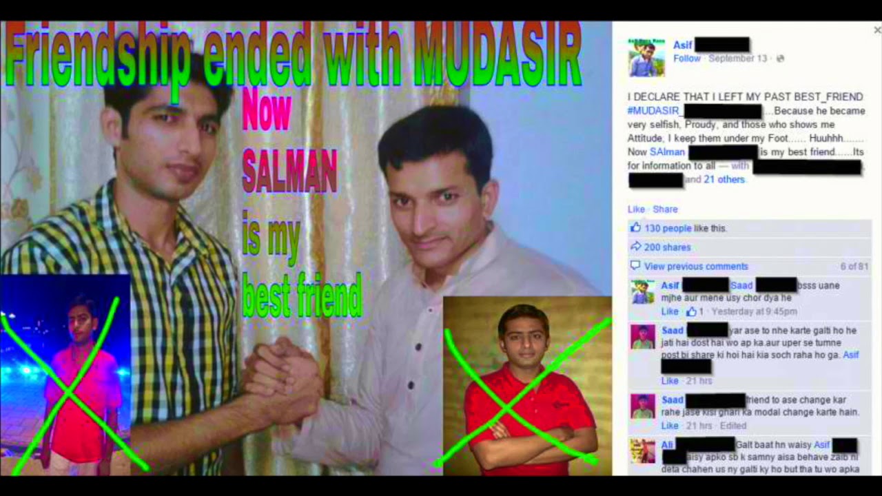 My Friendship with Mudasir is Ended Now Because He Became Very Selfish ...