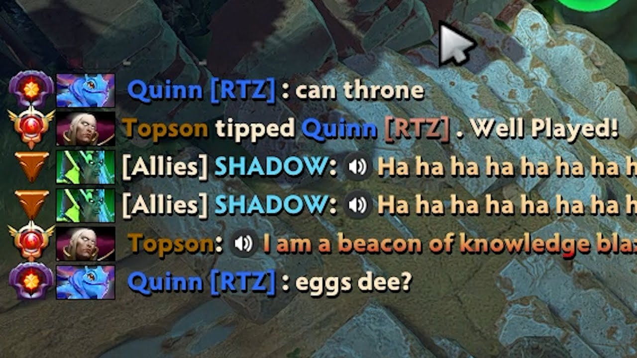 QUINN yet again goes griefing at 10minute mark of the game against ...