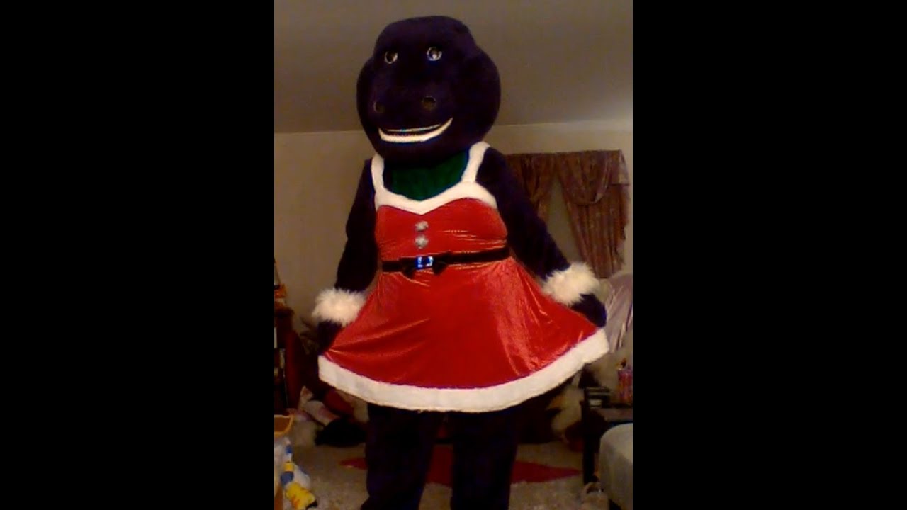 Barney Stretchy Holiday Dress Full suit video - YouTube