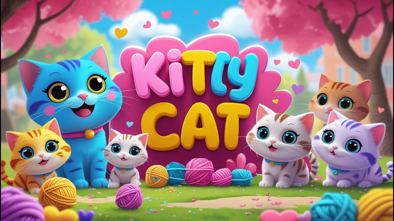 Kitty Cat Song | Play with Kittens | Pet Care Song | Nursery Rhymes ...