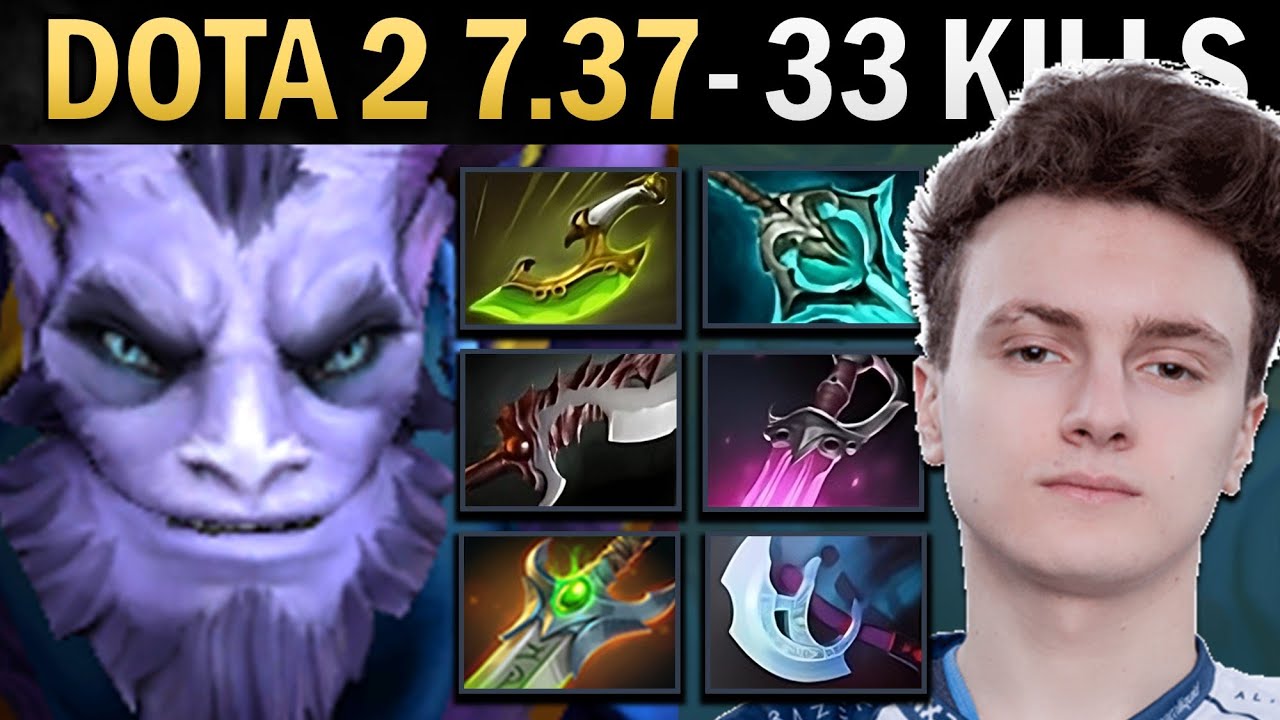 Riki Gameplay Miracle with 33 Kills and Disperser - Dota 2 7.37 - YouTube