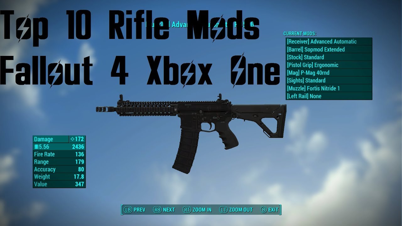 Top 10 Rifle Mods Fallout 4 Xbox One (XB1) #Fallout4 #Fallout4Mods # ...