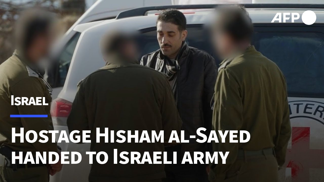 Hostage Hisham al-Sayed handed over to Israeli army | AFP - YouTube