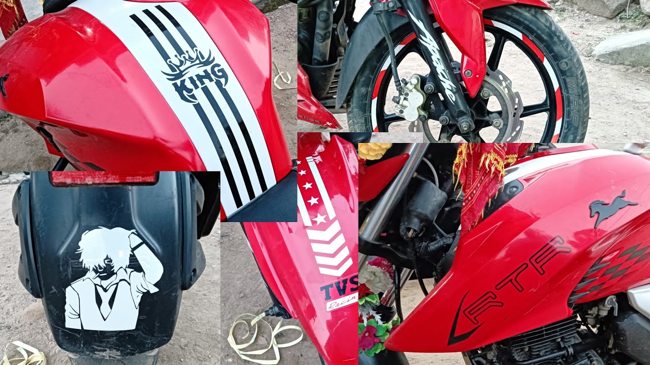 Apache rtr 160 4v bike with fully modified stickers. - YouTube