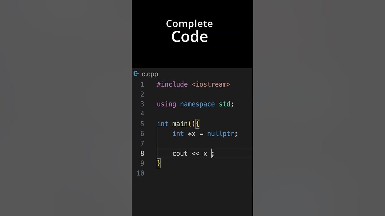 I found the memory location of null pointer #nullptr #cplusplus #cpp #c #coding #programming ...