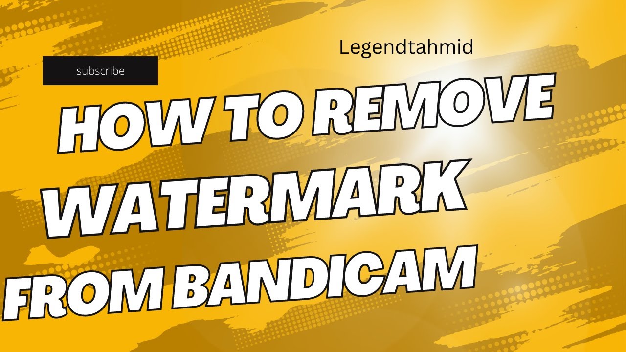 how to remove bandicam watermark from video in 2023 - YouTube