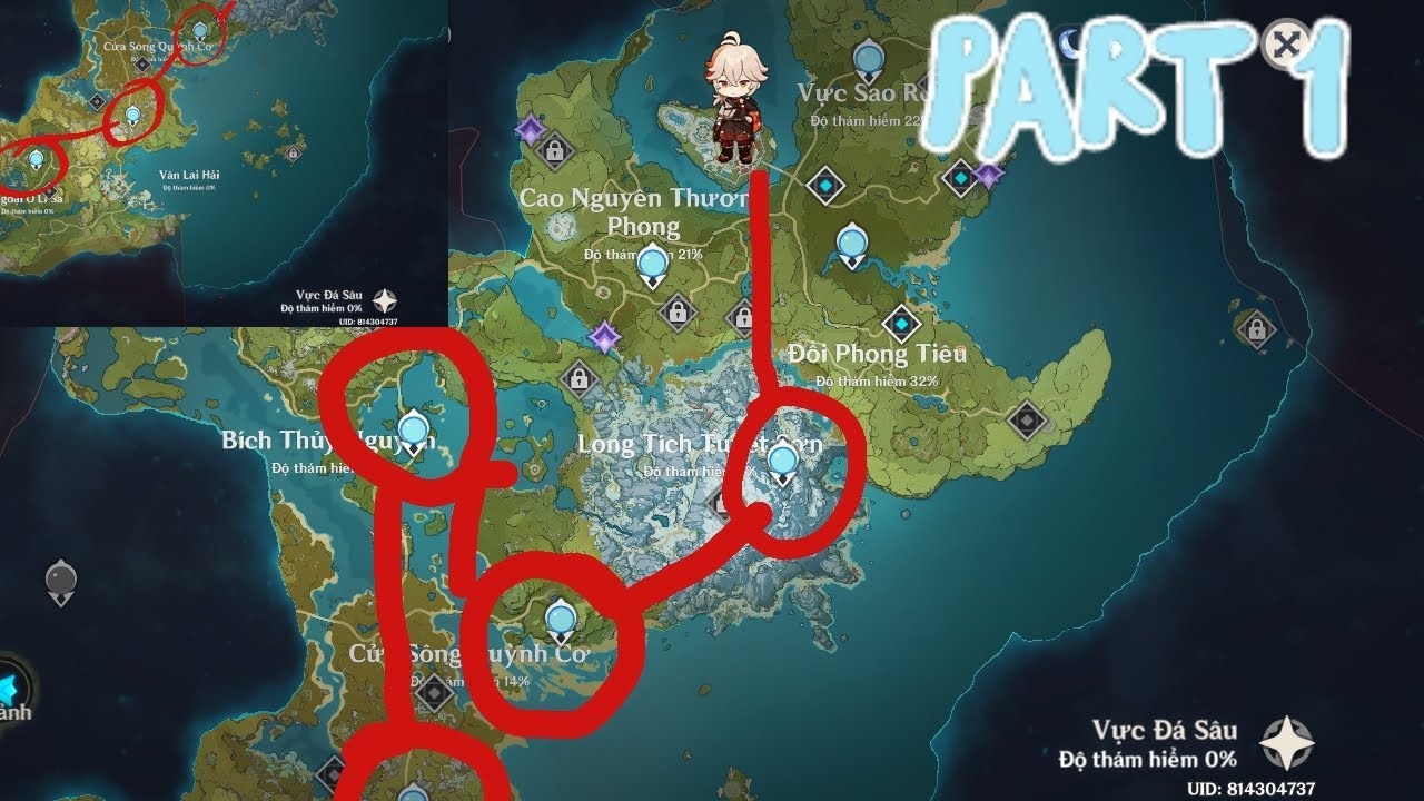 Cùng Đội hình với Kazuha mở full map Part 1 #genshinimpact | Sora ...