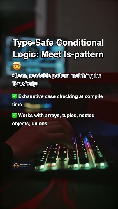 Type-Safe Conditional Logic: Meet ts-pattern 🤯 - YouTube