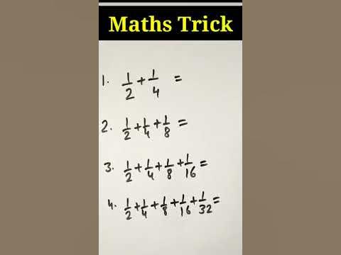 क्या आप जानते हैं 🤔| Maths tricks | Fraction addition tricks | Fraction Trick #shorts # ...