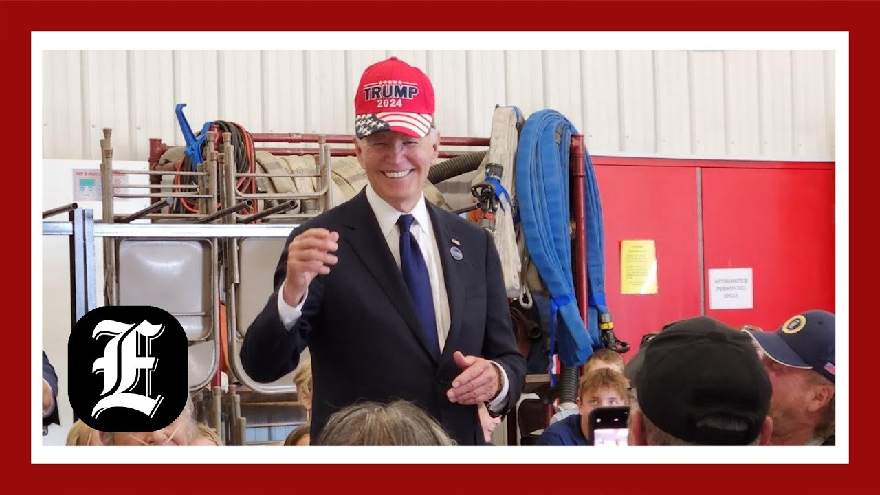 Biden dons ‘Trump 2024’ hat during 9/11 Pennsylvania visit - YouTube
