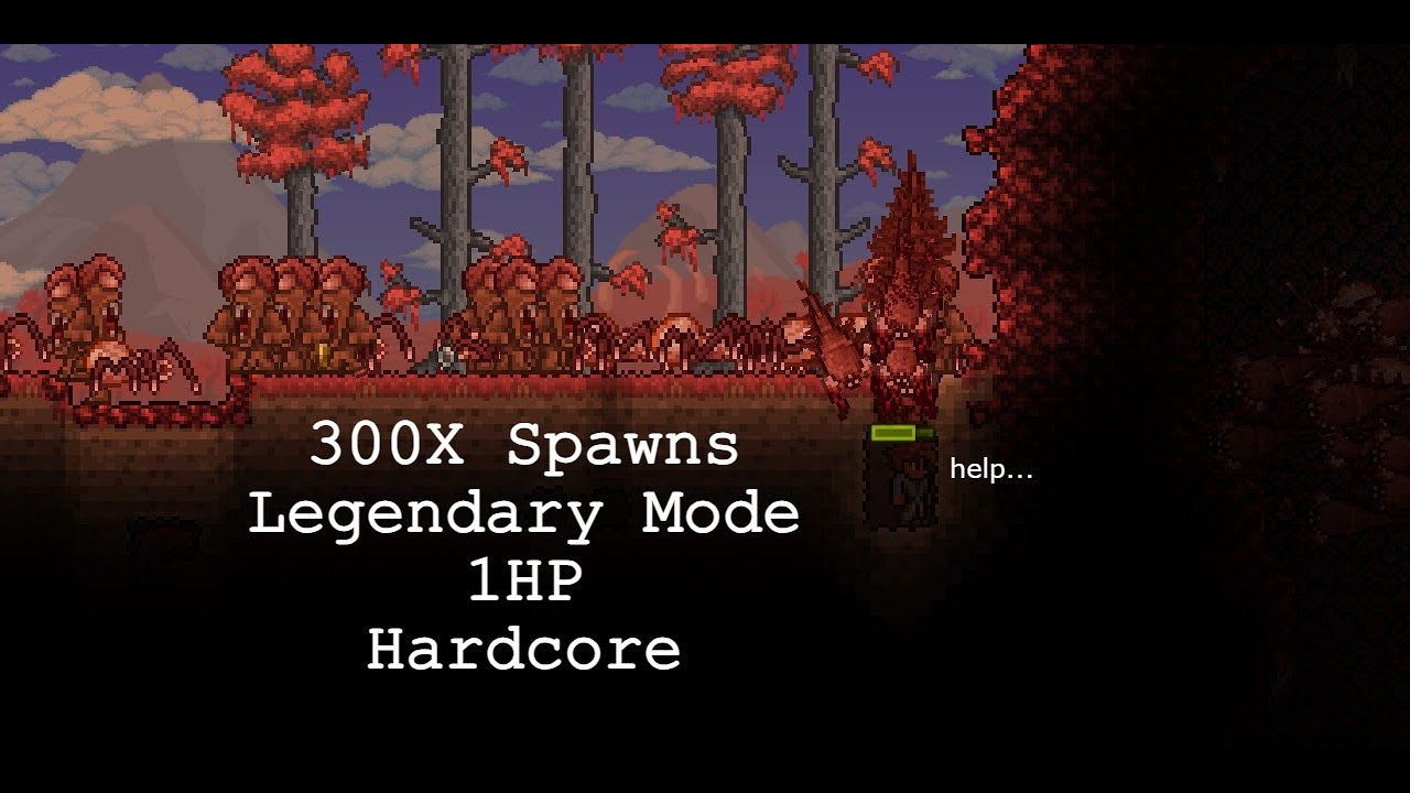 Playing the ULTIMATE Terraria Challenge (300x spawn, Legendary ...