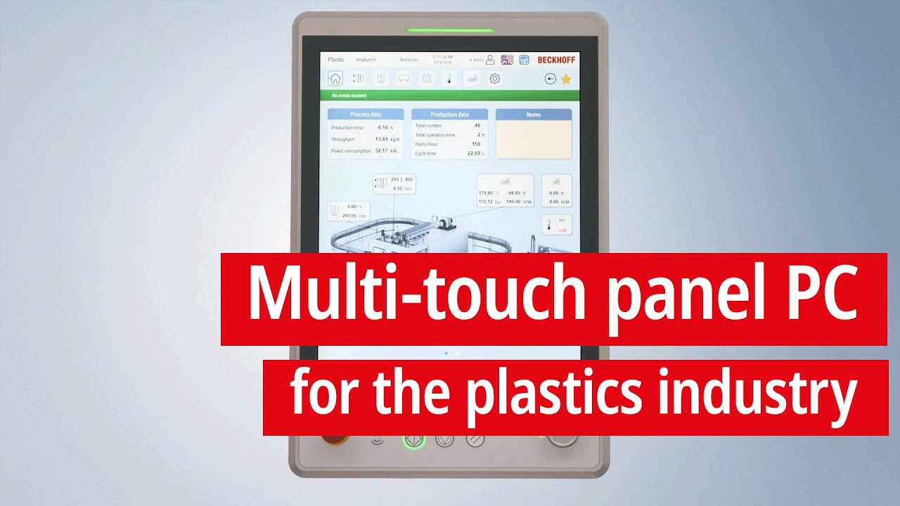 Multi-touch panel PC – developed for the plastics industry - YouTube