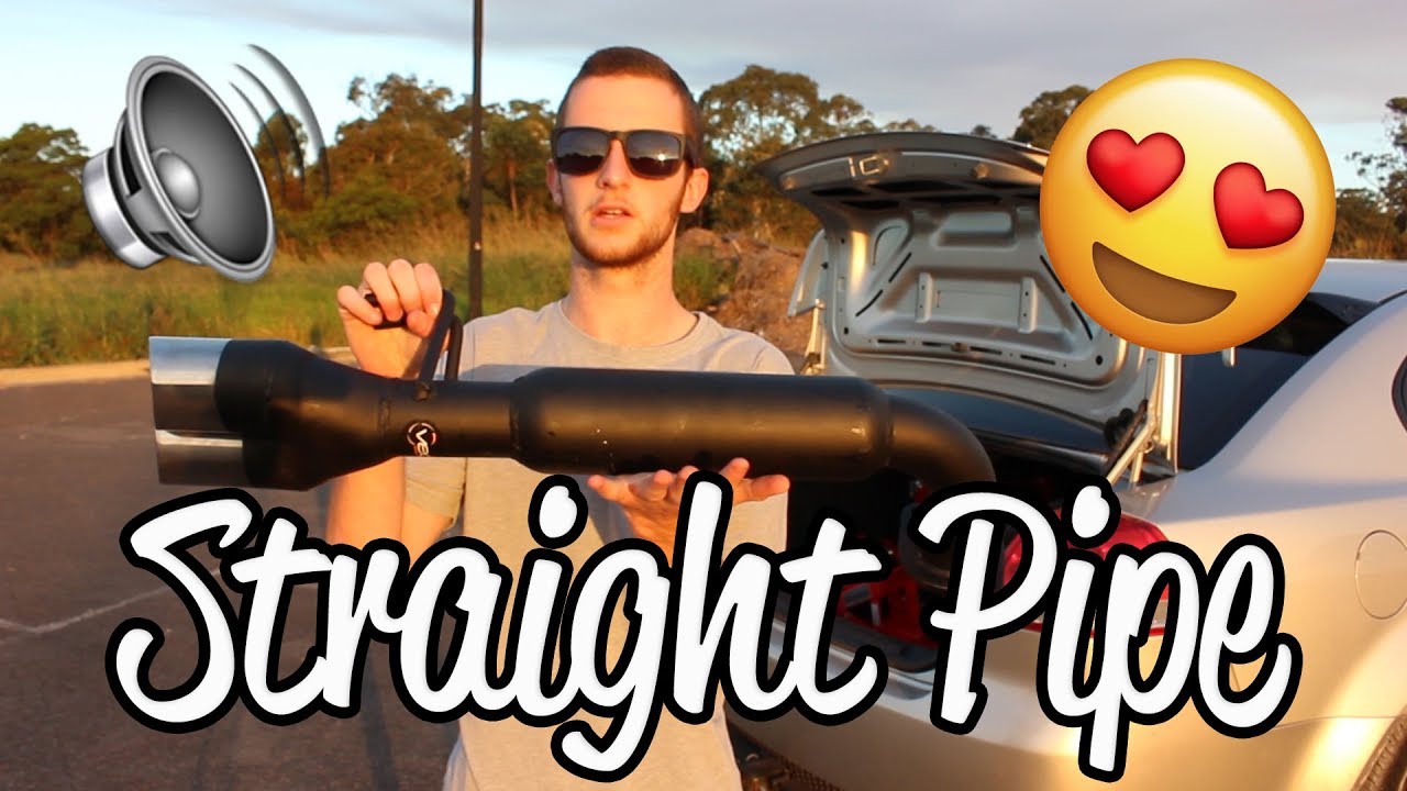 Installing Straight pipe mufflers on the commodore - YouTube