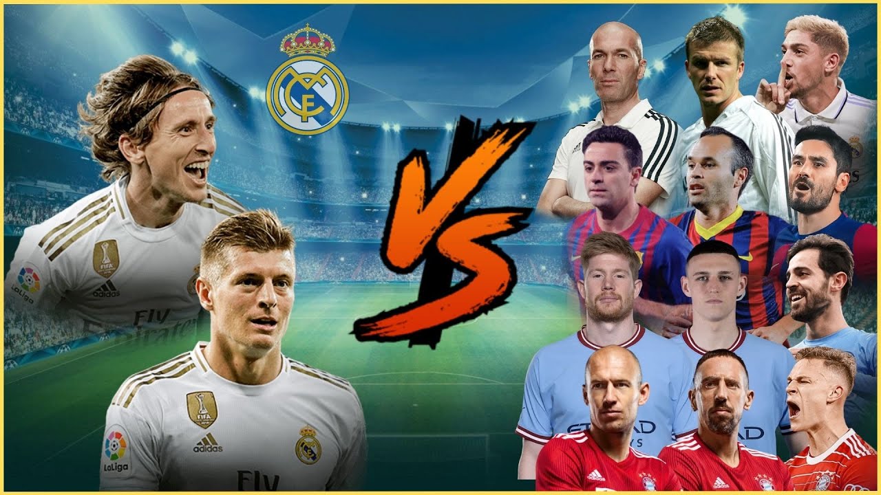 Modric-Kroos 🆚 Legends💪(KDB-Xavi-Iniesta-Zidane) - YouTube